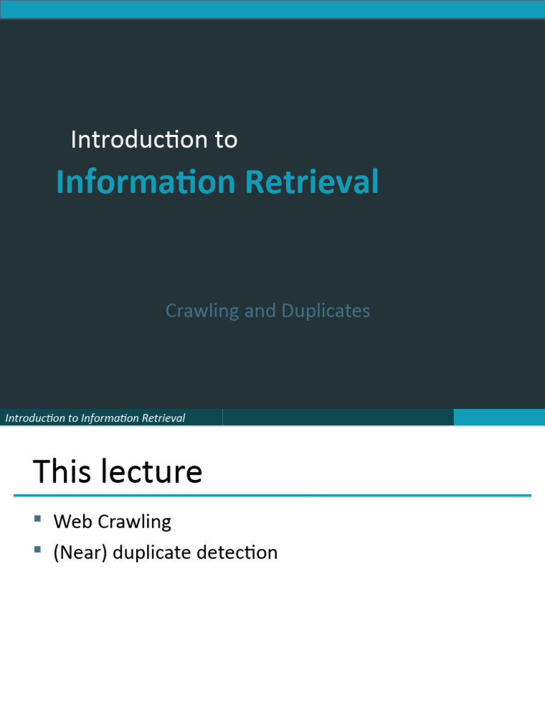IR Lec13 Web Crawling | PDF | Computer Science | Computing