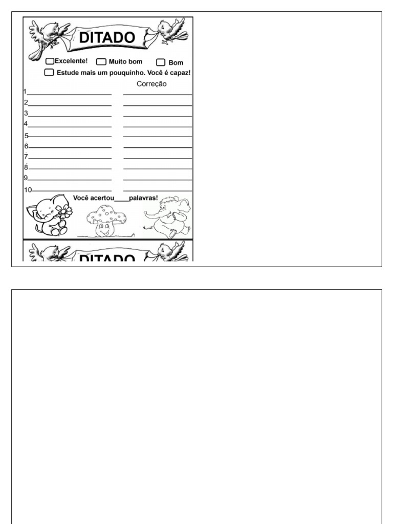 Folha de Ditado | PDF