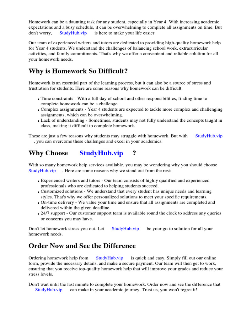 Information Text Homework Year 4 | PDF | Homework | Essays