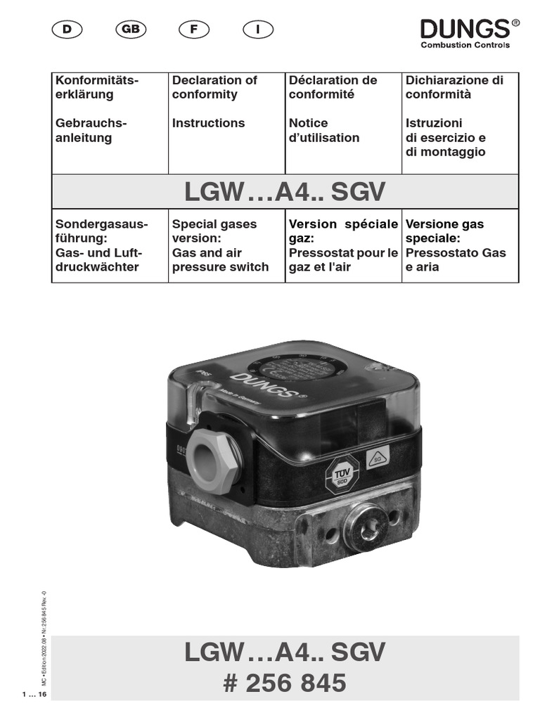 Déclaration de conformité LGW A4 SGV | PDF