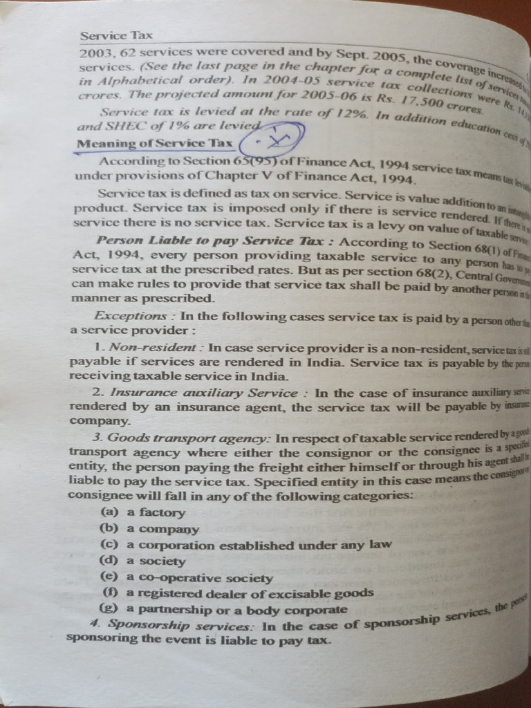 Understanding Service Tax Regulations | PDF | Taxes | Government