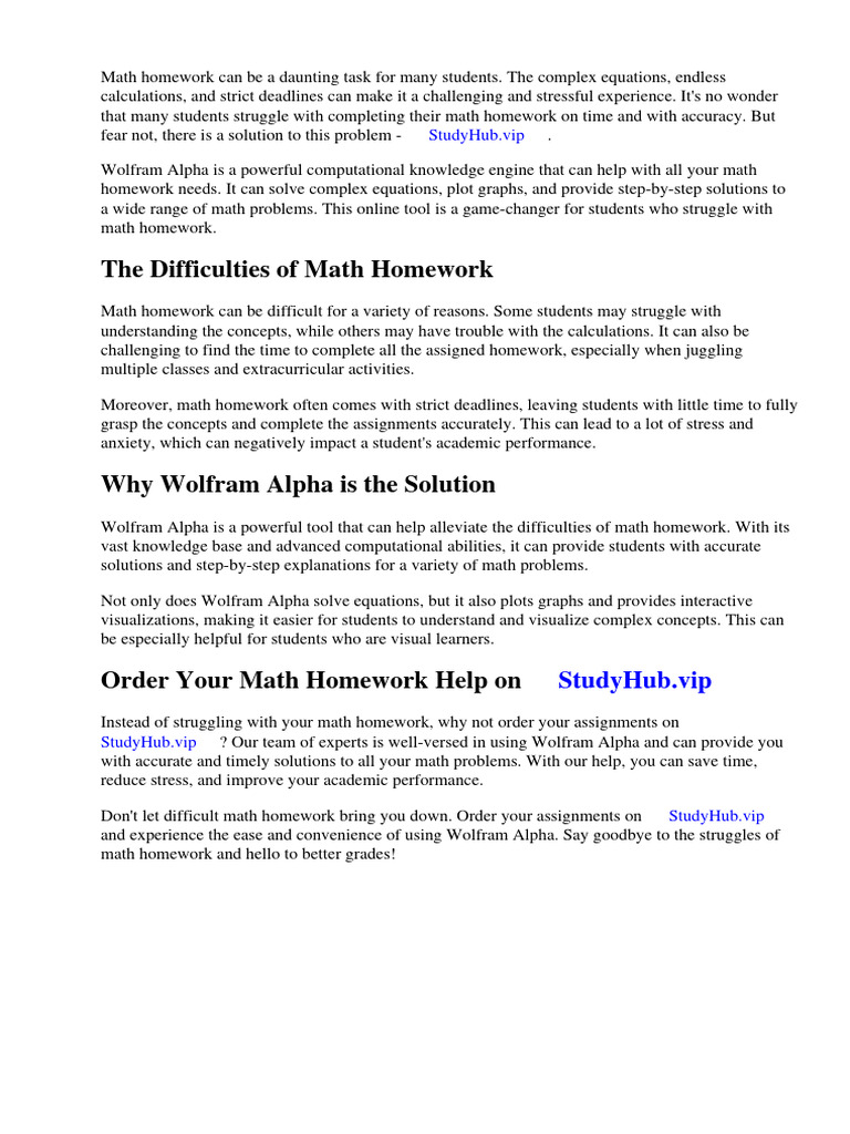 Wolfram Alpha Math Homework | PDF | Mathematics | Function (Mathematics)