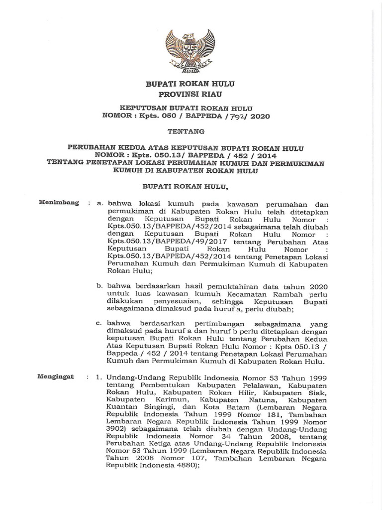 SK Kumuh Rokan Hulu 2020 | PDF