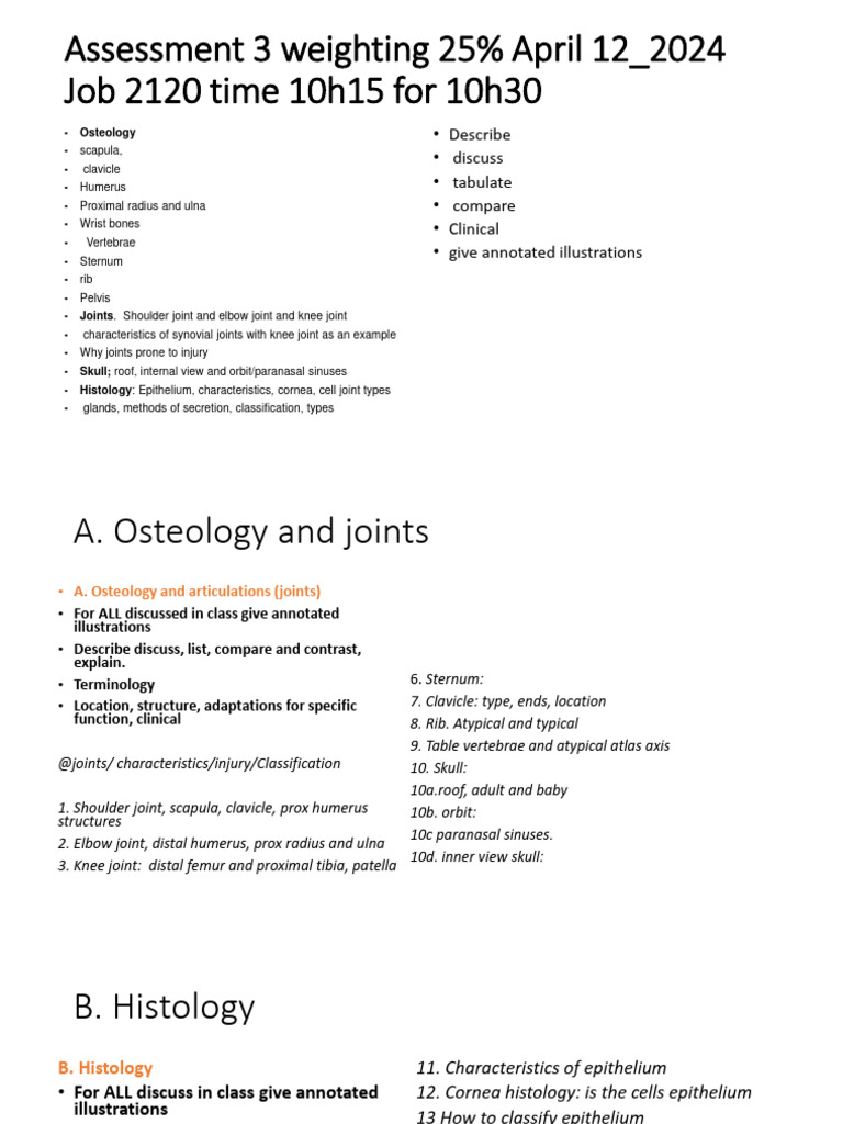 ANTHAN - A3 - 2024 - 12 April | PDF | Epithelium | Anatomical Terms Of ...