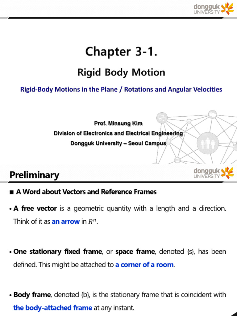 Rigid Body Motion and Reference Frames | PDF | Rotation | Velocity