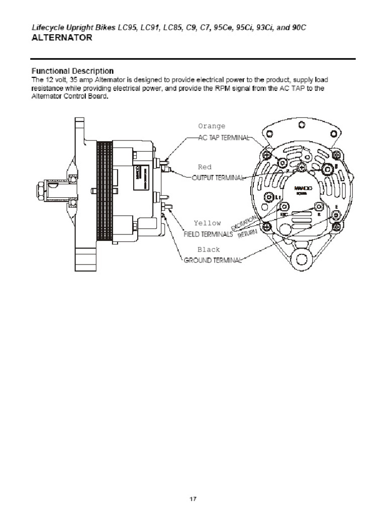 LCE01.4~Wiring Diagram for Mando Alternator | PDF
