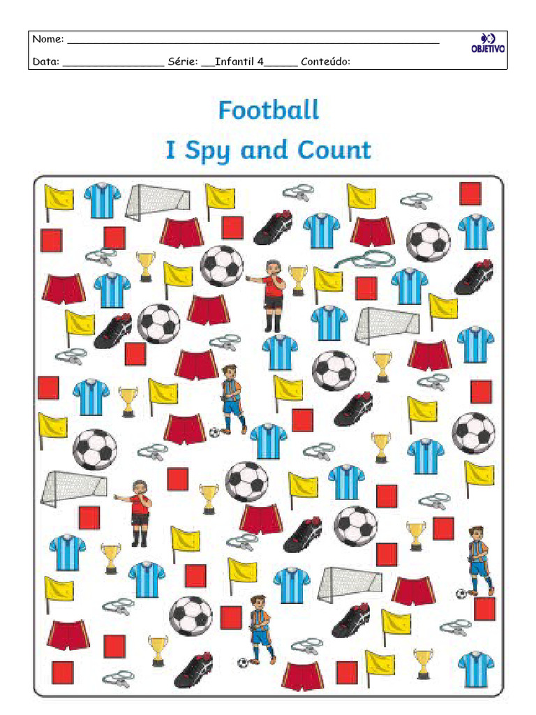 Football Activity I Spy | PDF