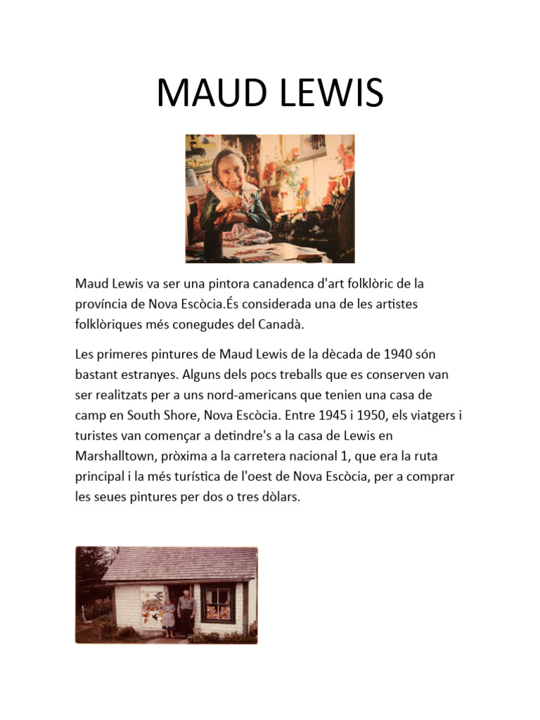 Plastica Maud Lewis | PDF