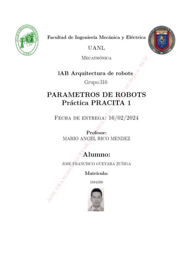 Pract 1 Data | PDF | Robot | Robótica
