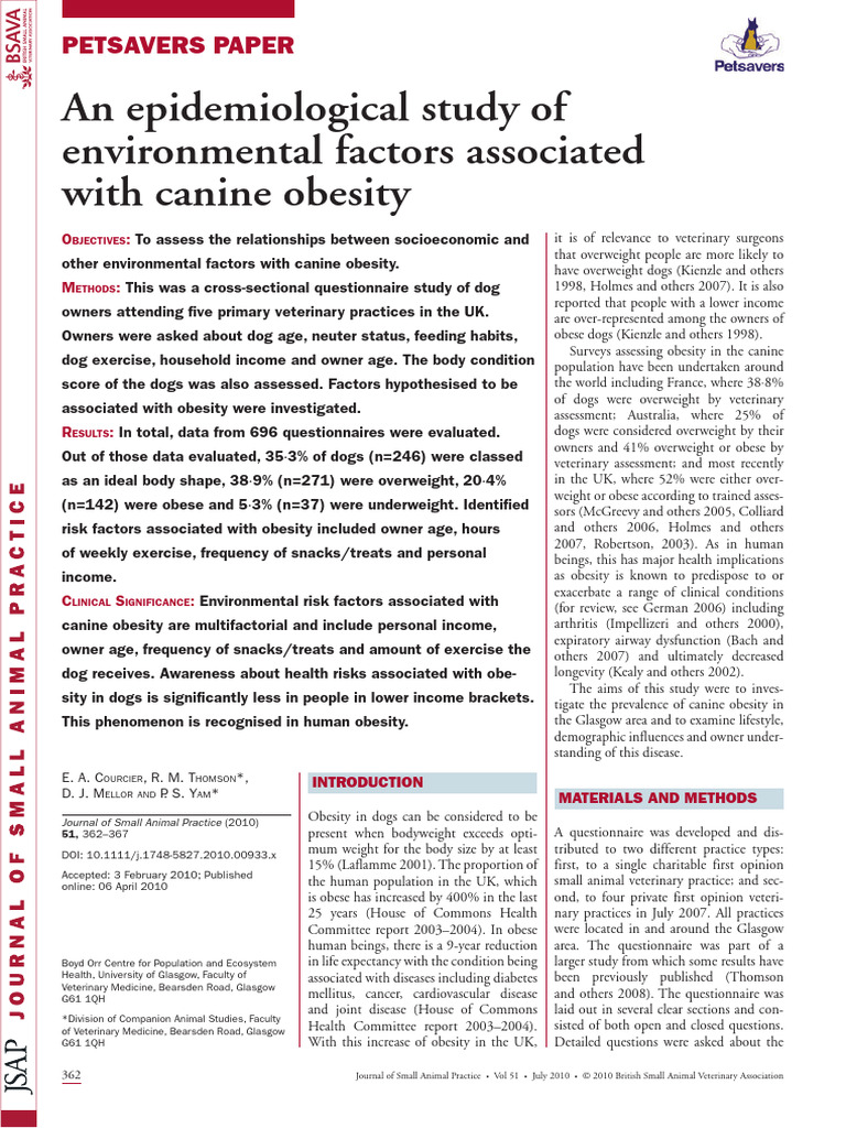 An Epidemiological Study of Environmental Factors Associated With ...