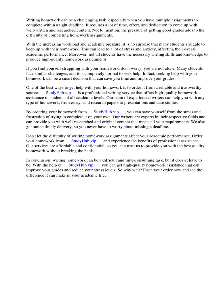 Unit 8 Assignment 1 Homework | Download Free PDF | Homework | Mental Health