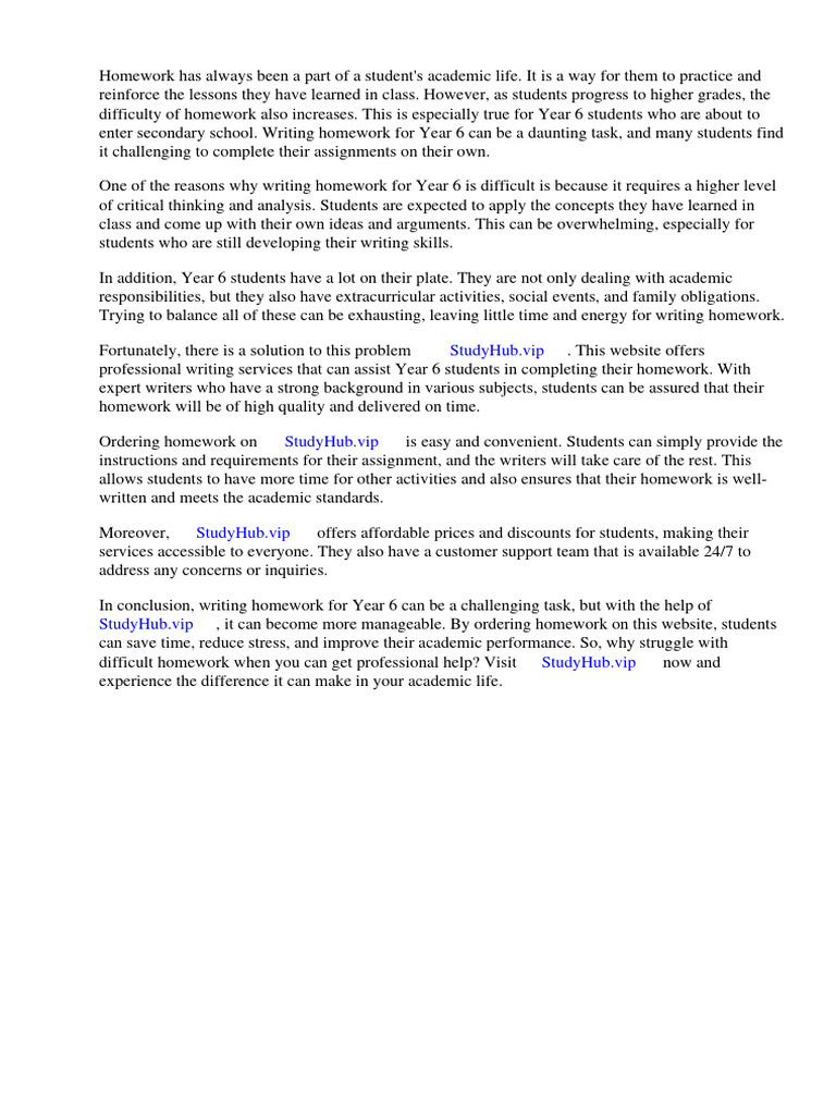 Homework Book Year 6 | PDF | Homework | Learning