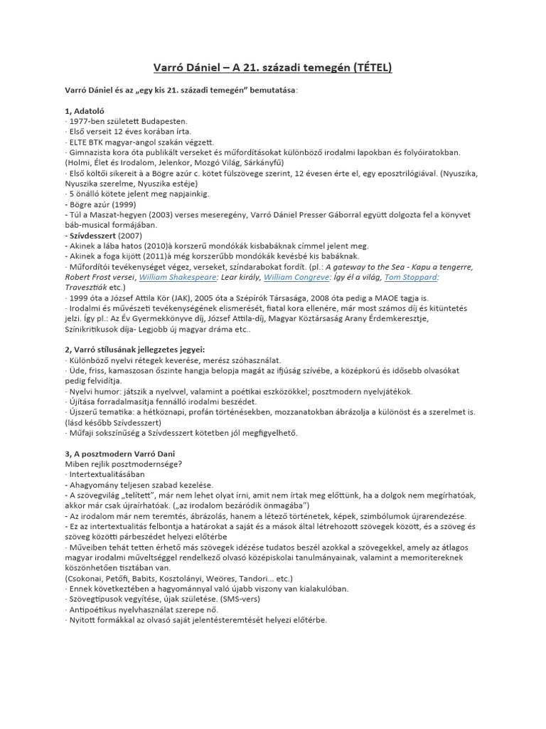 Varró Dániel | PDF