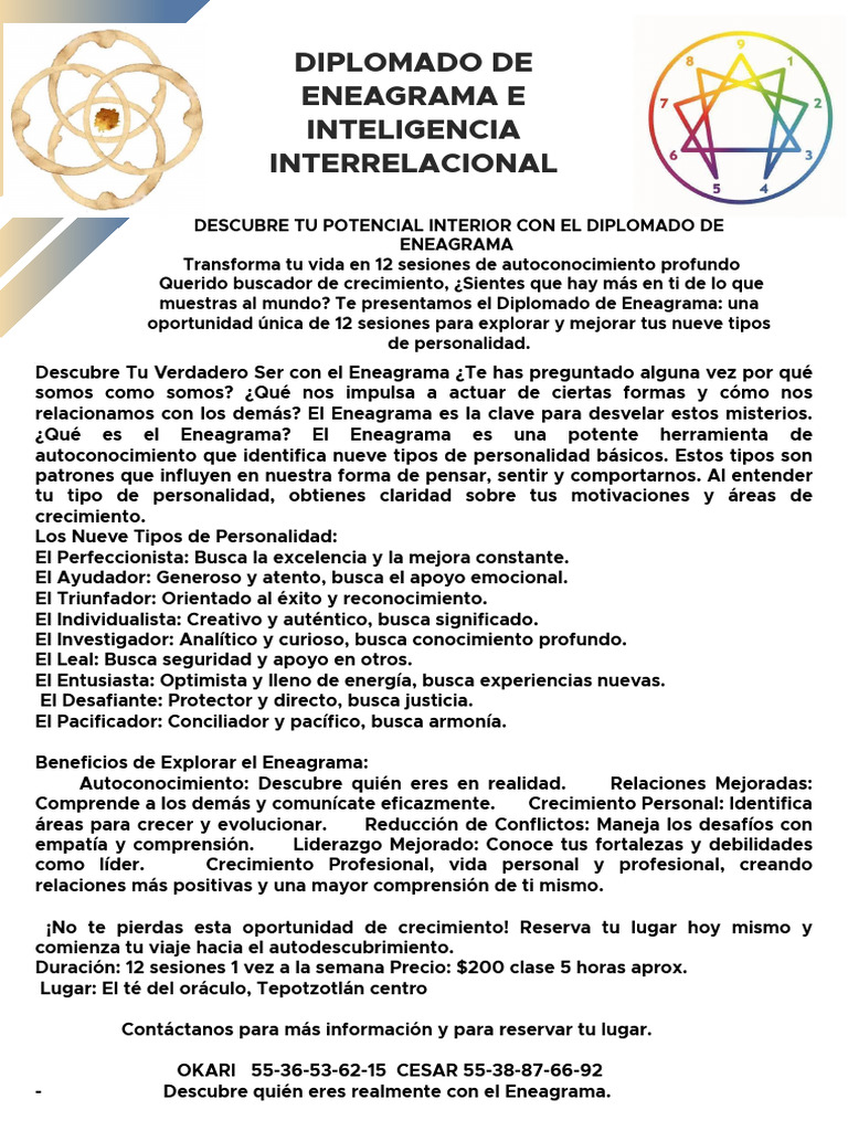 Dosiier Eneagrama Okaria | PDF | Eneagrama de la personalidad ...