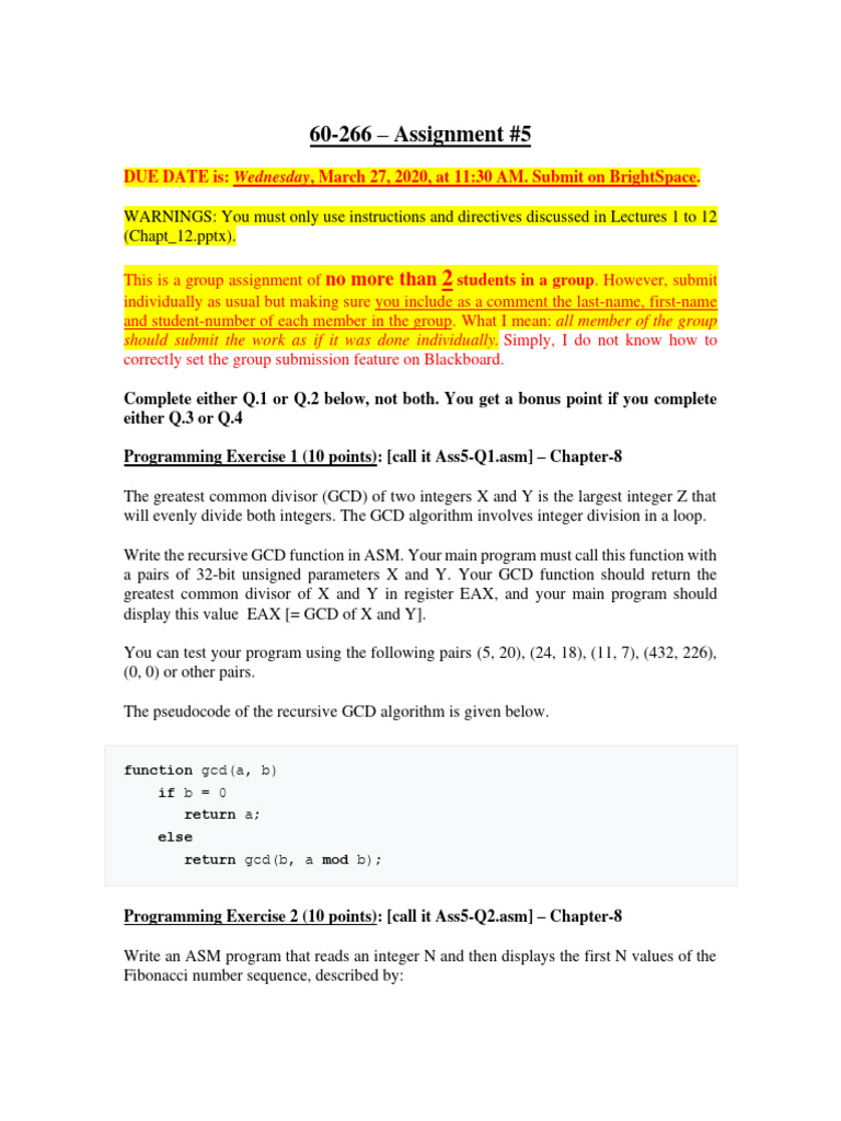 Assignment 5-WInter 2024 | PDF | Algorithms | Algorithms And Data ...
