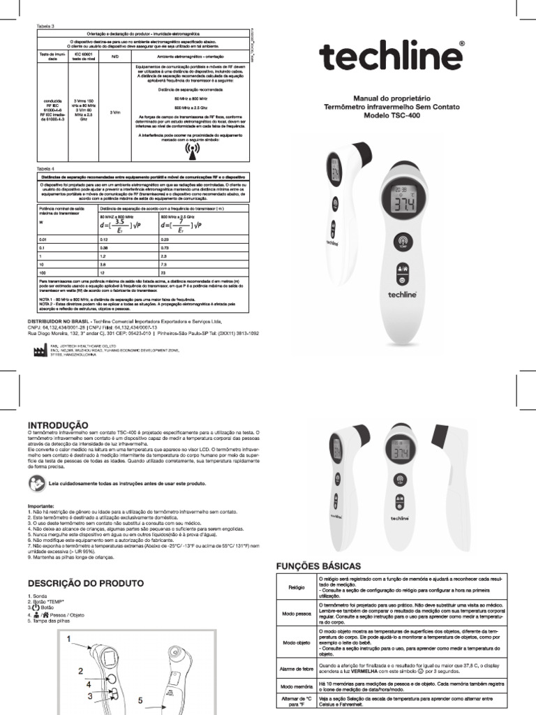 Termometro Techline TSC 400 | PDF