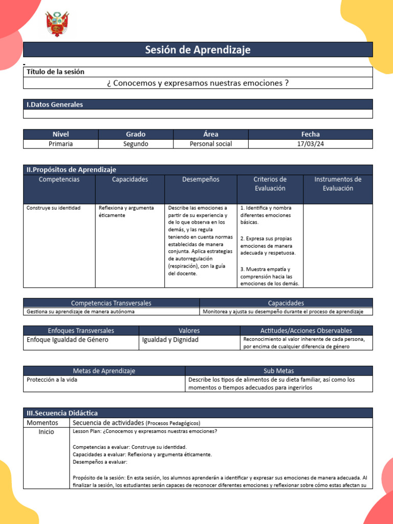 Conocemos Y Expresamos Nuestras Emociones Pdf Las Emociones