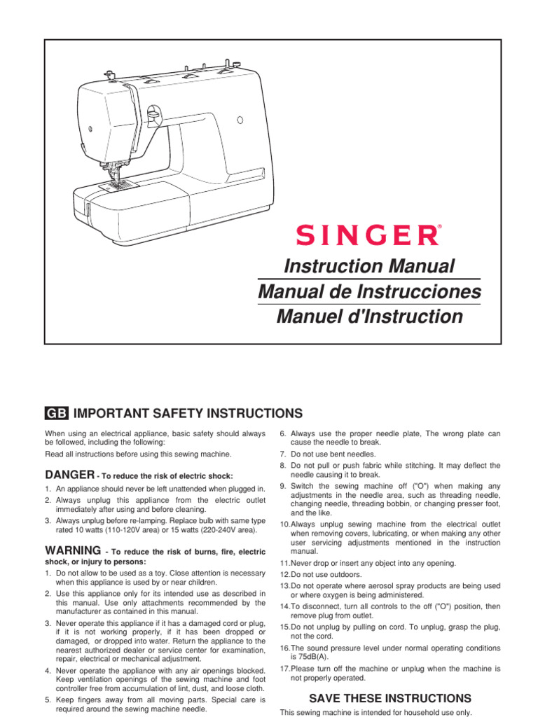 Singer Esteem 1732 | PDF | Sewing Machine | Sewing