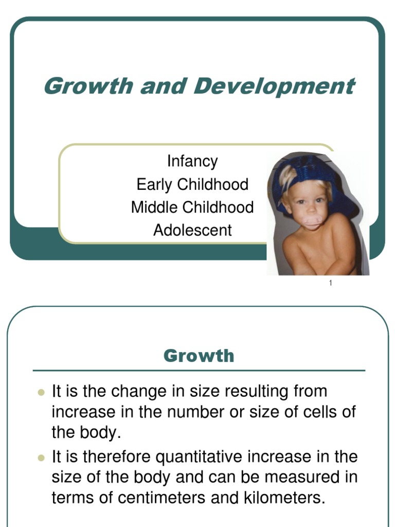 Growth and Development: Infancy Early Childhood Middle Childhood ...