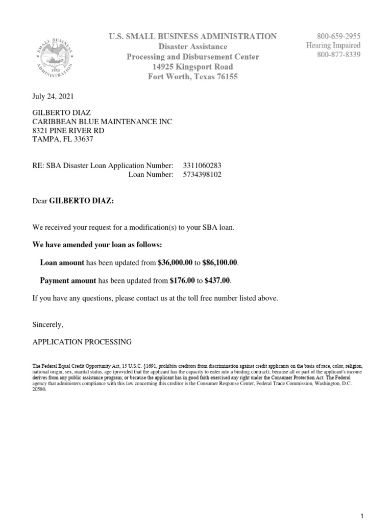 Loan Mod Letter | PDF