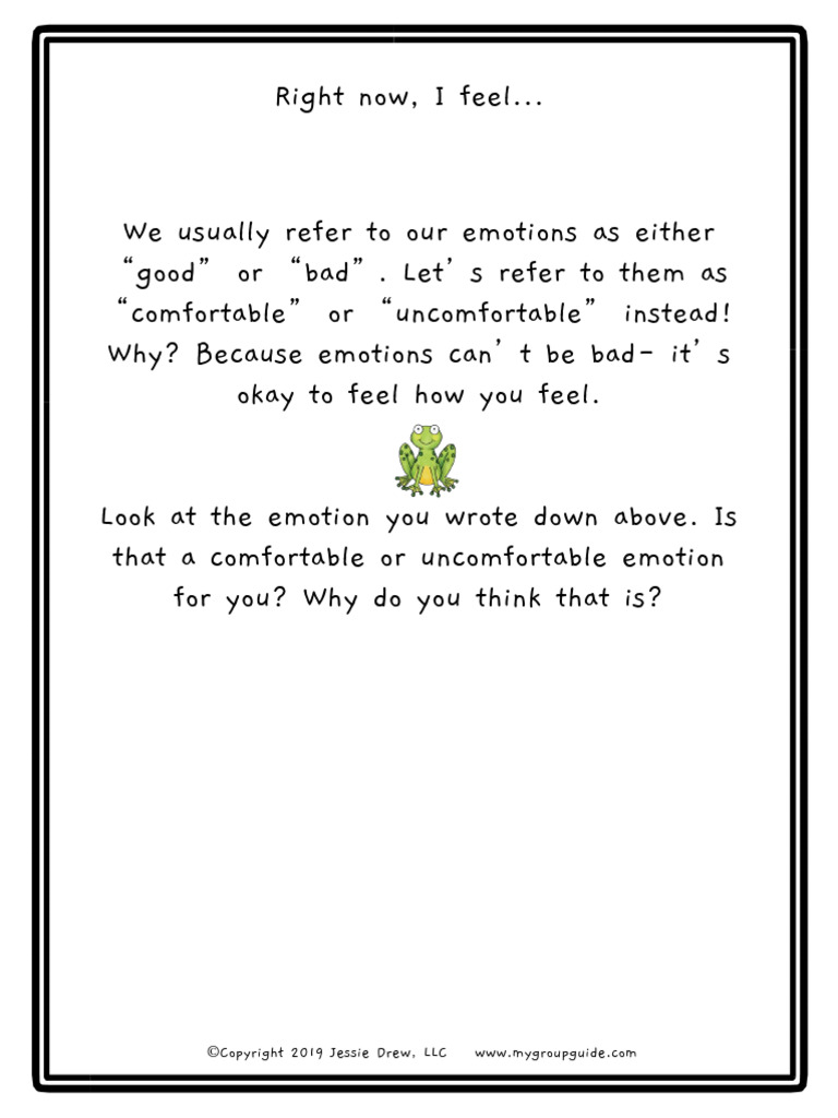 Worksheet Right Now I Feel K G | PDF