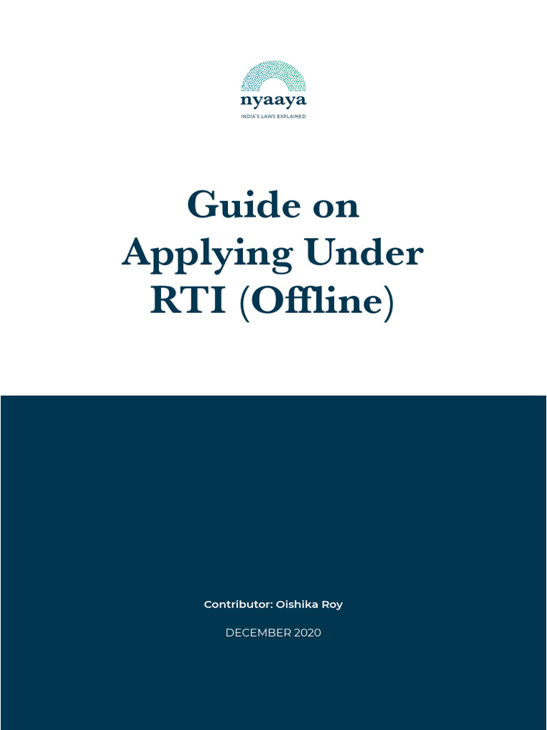 Nyaaya Offline RTI Guide | PDF | Government | Public Law