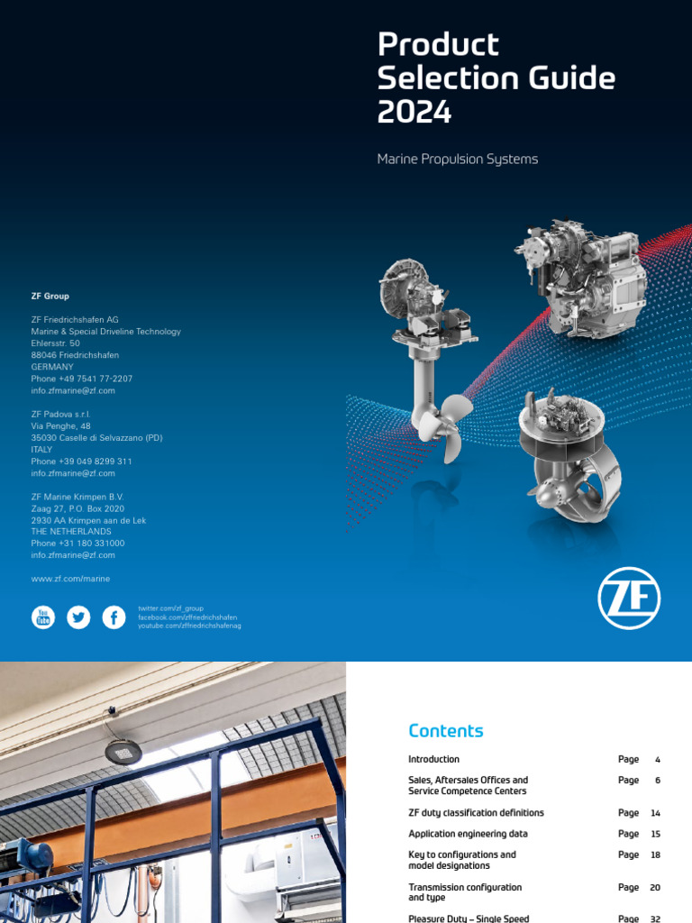 Product - Selection - Guide ZF Gearbox | PDF | Horsepower | Propeller