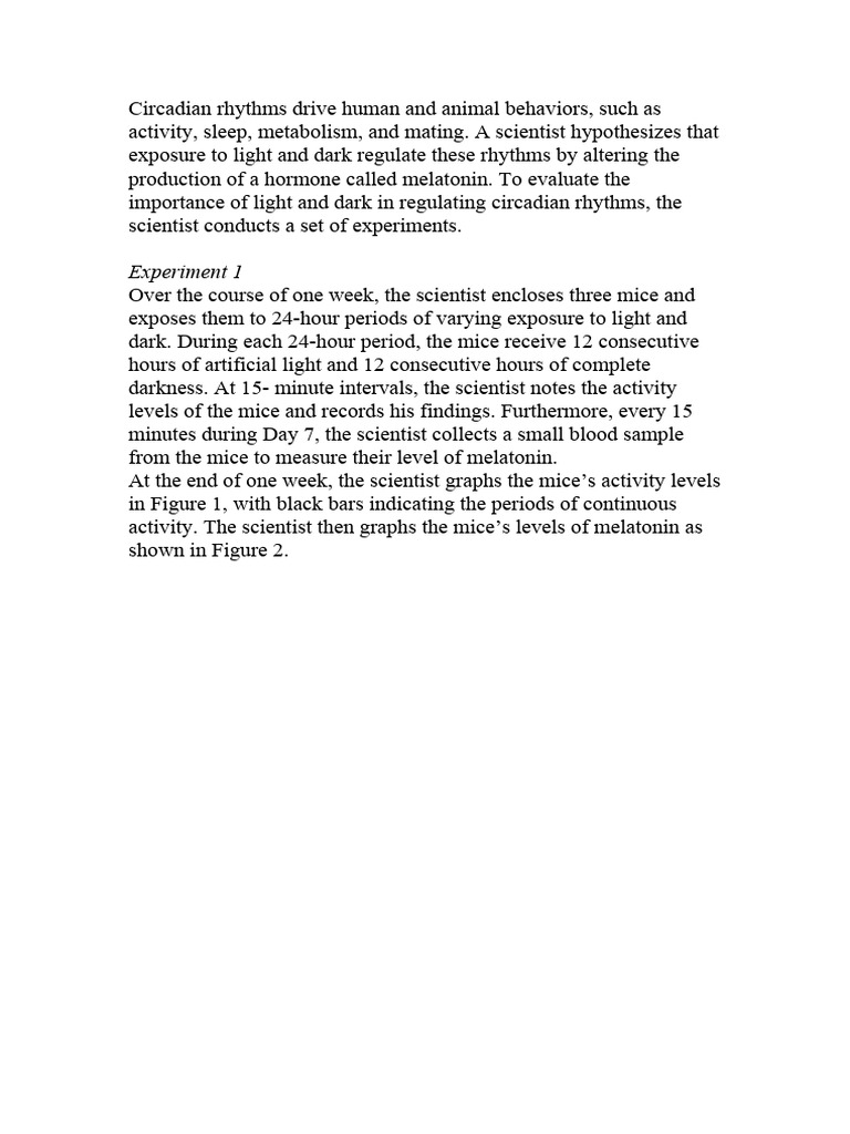 Circadian Rhythms Drive Human and Animal Behaviors | PDF | Citric Acid ...