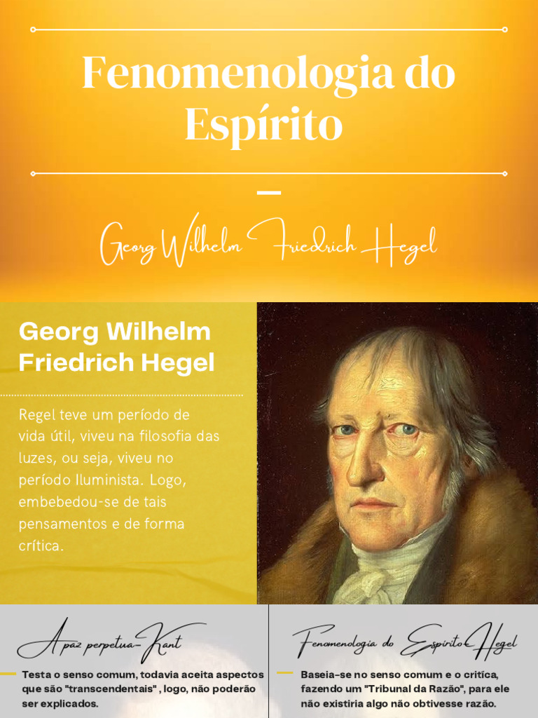 Slide Sobre A Obra Fenomenologia Do Espírito de Hegel | PDF | Dialética ...