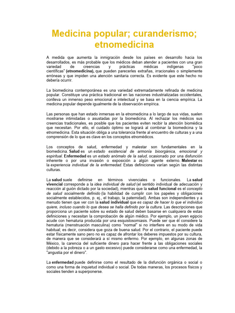 Medicina Popular | PDF | Medicina | Patógeno