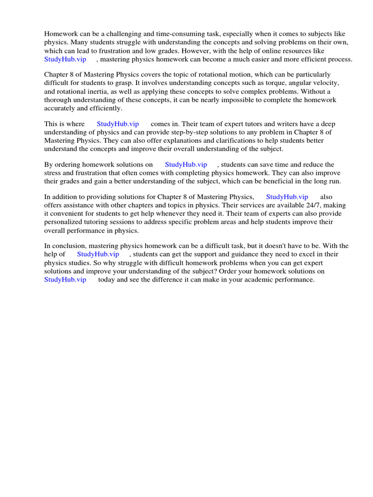 Mastering Physics Chapter 8 Homework Solutions | PDF | World Wide Web ...