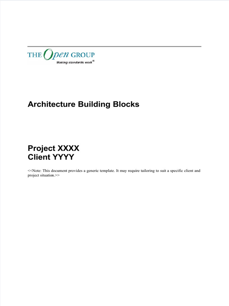 Dokumen - Tips - Togaf 9 Template Architecture Building Blocks | PDF ...