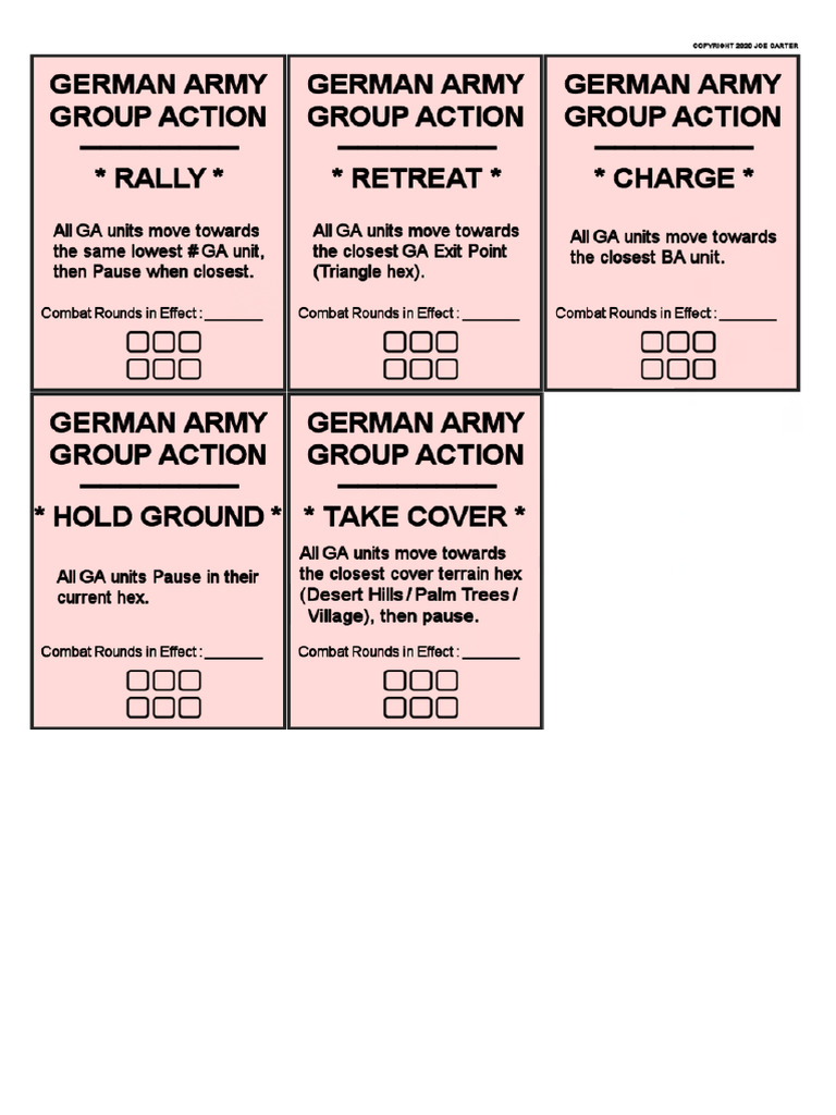 BNA Action Cards v1.0 | PDF
