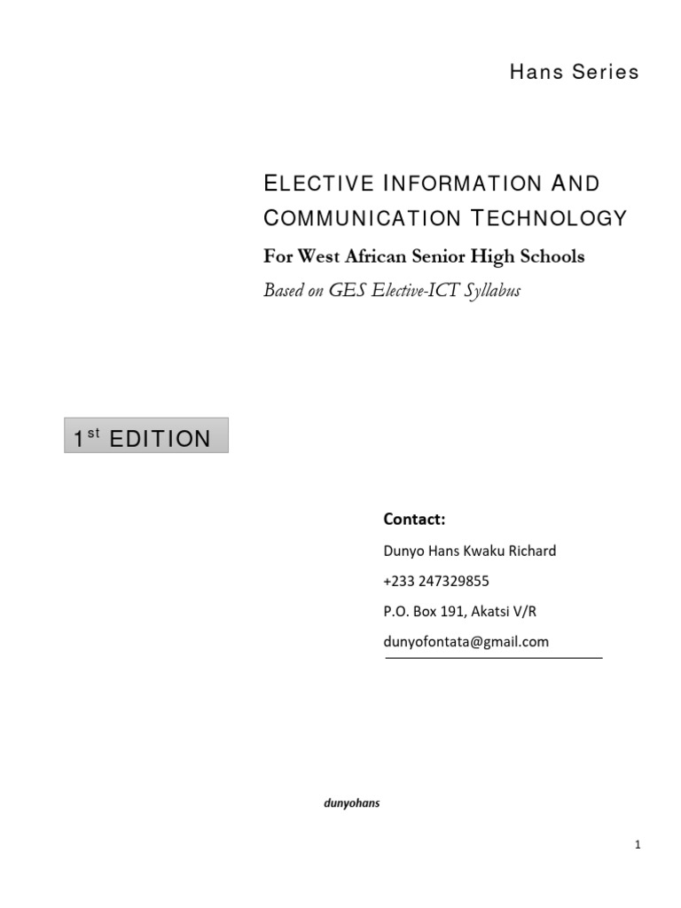 Complete Elective ICT SHS - New | PDF | Databases | Information System