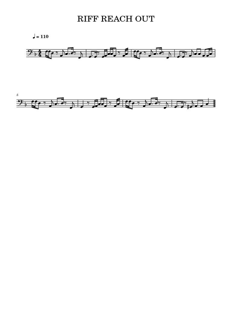 Riff Reach Out | PDF