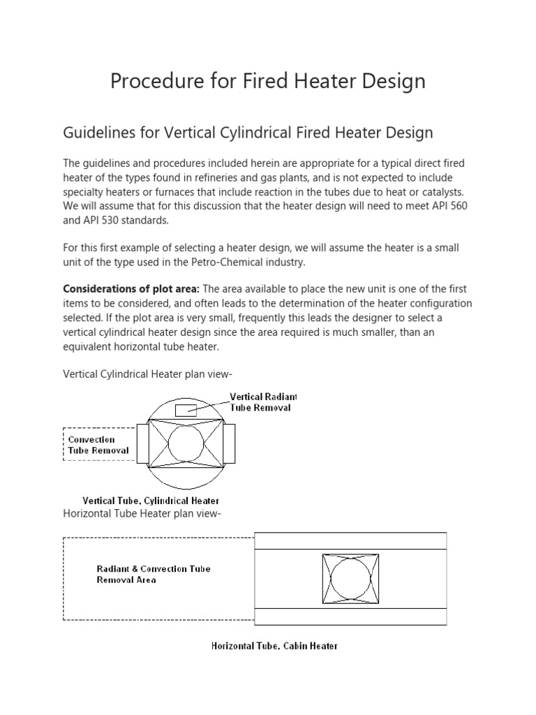 Fired Heater Design Guidelines | PDF | Chimney | Chemical Engineering