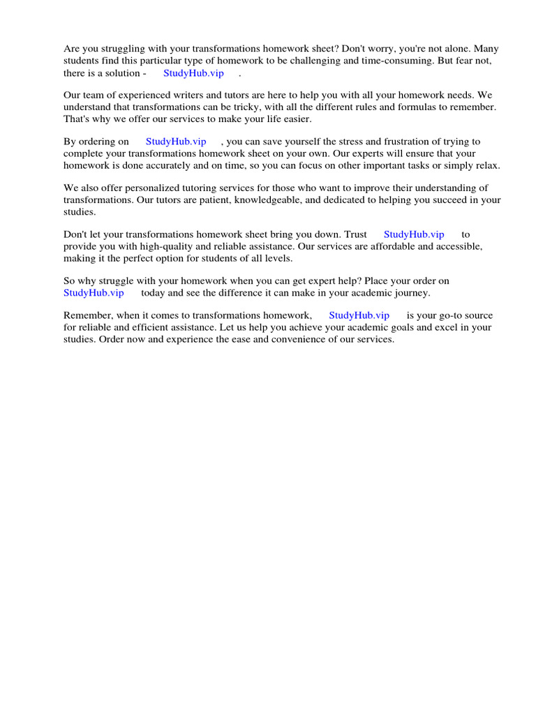 Transformations Homework Sheet Pdf Trigonometric Functions Equations