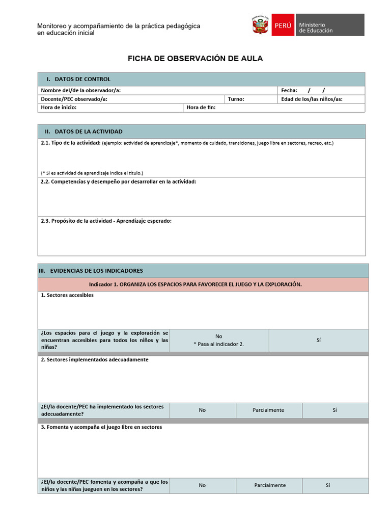 S3-Ficha de Observación | PDF | Maestros | Educación de la primera infancia