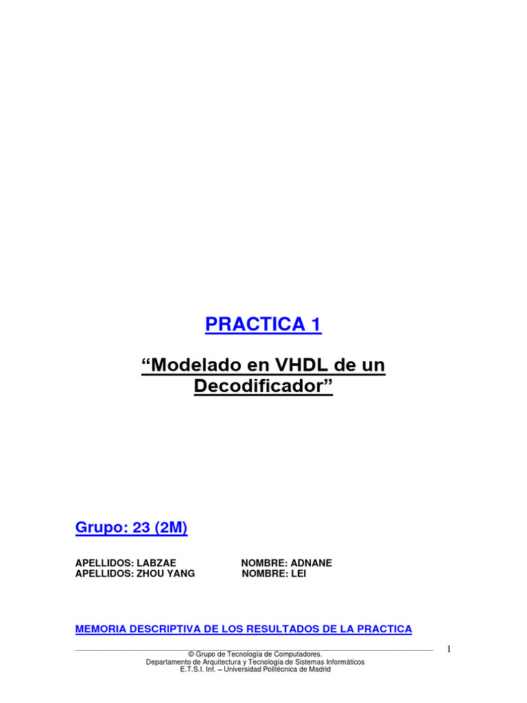 Plantilla Memoria Practica Dec38 | PDF | Programación de computadoras | Ingeniería Informática