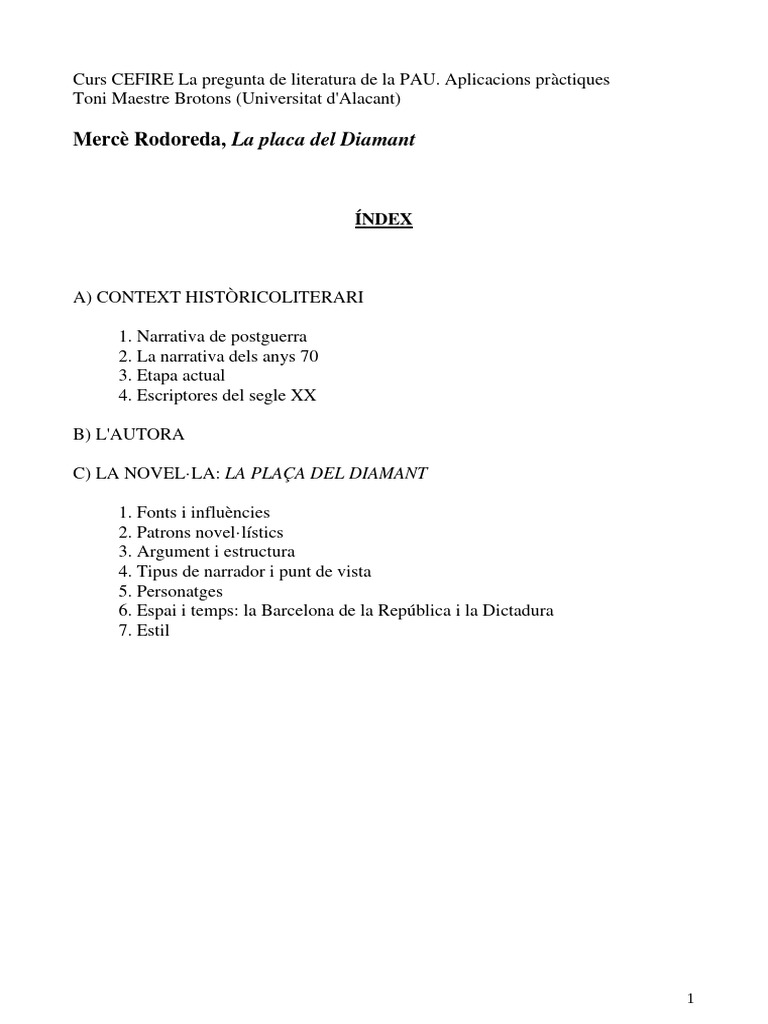 Mercé Rodoreda Teoria | PDF