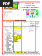 1° Sesión Día 1 Com Leemos Rimas Con Nuestros Nombres Unidad 5 Semana 1 ...
