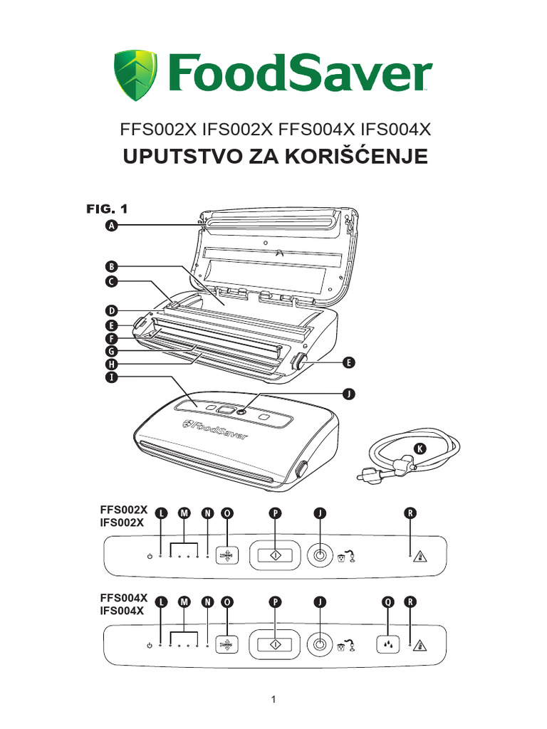 Foodsaver FFS002X IFS002X FFS004X IFS004X | PDF