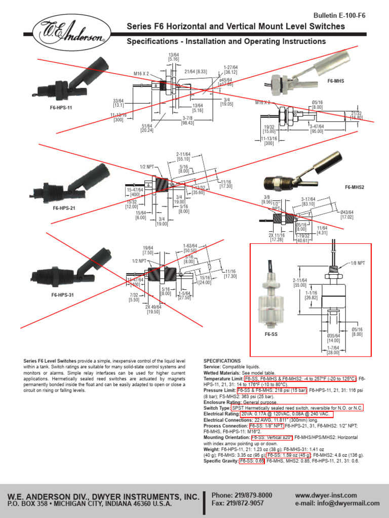 Float Switch (high water) | PDF | Relay | Mechanical Engineering