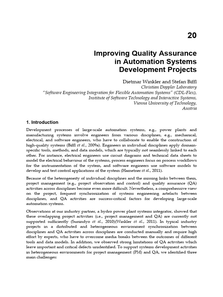 Quality Assurance Automation Systems Pdf Quality Assurance