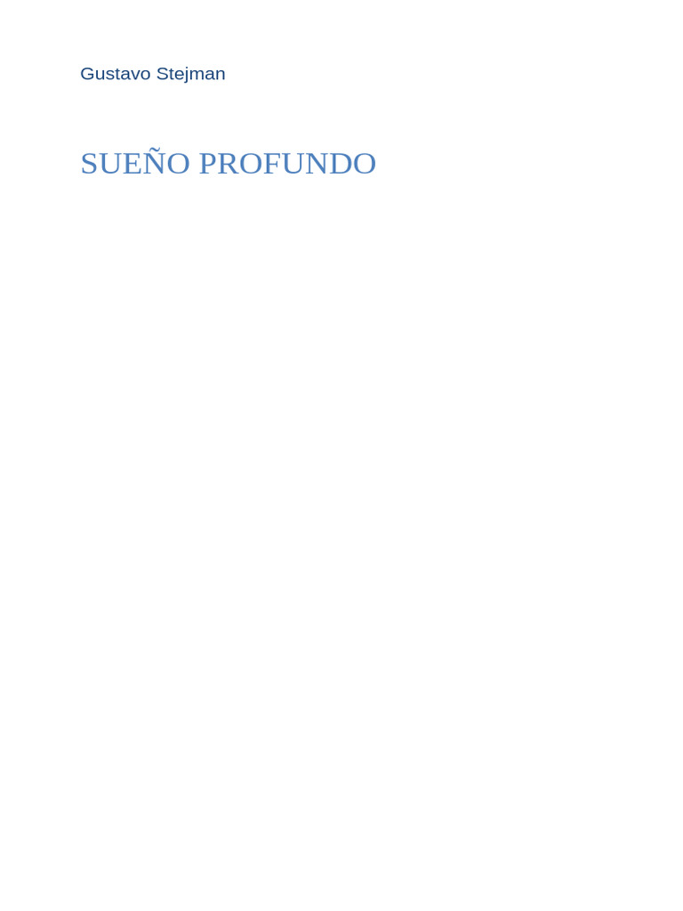 SueÑo Profundo | PDF