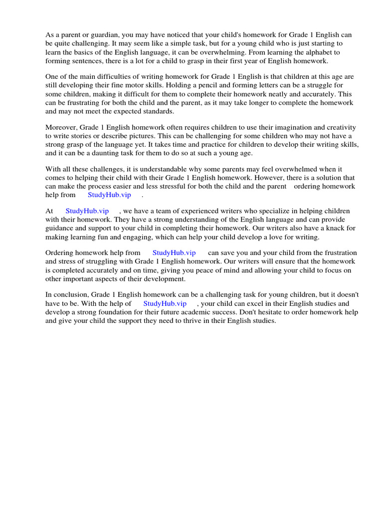 Homework For Grade 1 English | PDF | Phonics | Worksheet