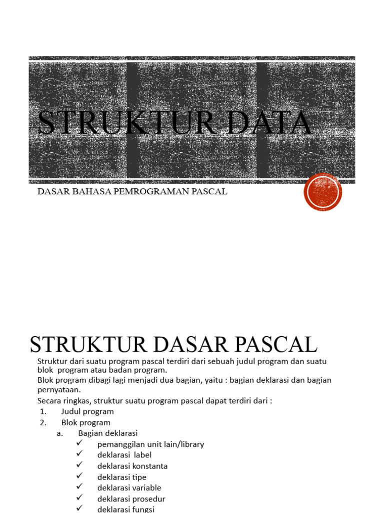 Materi 2 - Struktur Dasar Pascal | PDF
