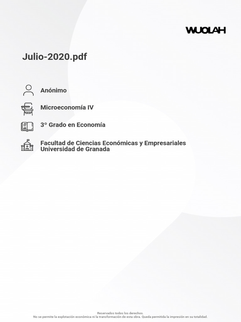 Free Julio 2020 | PDF | Aversión al riesgo | Ciencias económicas