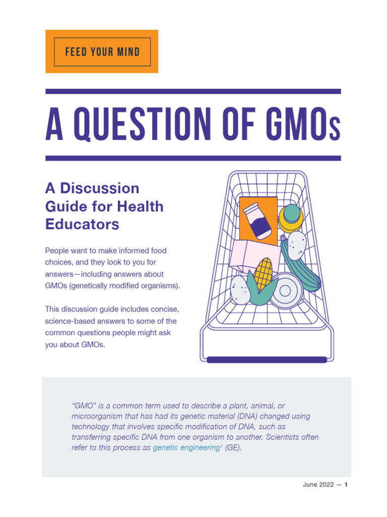 A Question of GMOs | PDF | Genetically Modified Organism | Genetically ...