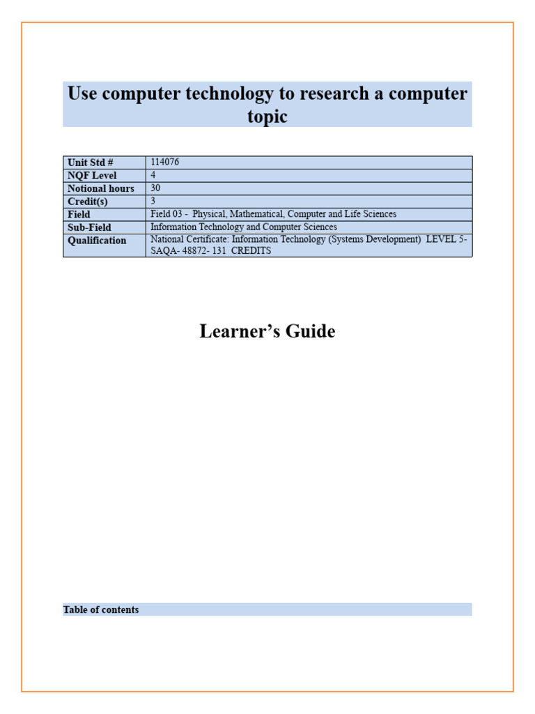 Researching Computer Topics Using Tech | PDF | Methodology ...